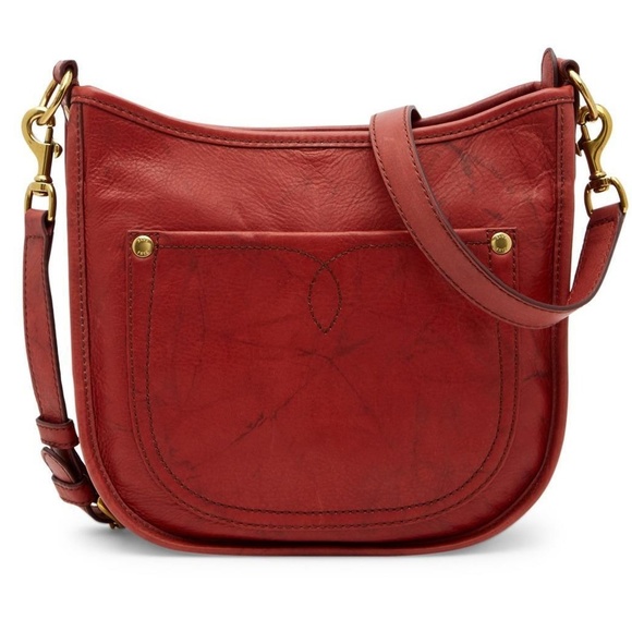 Frye | Bags | Frye Campus Rivet Burnt Red Leather Zip Crossbody | Poshmark